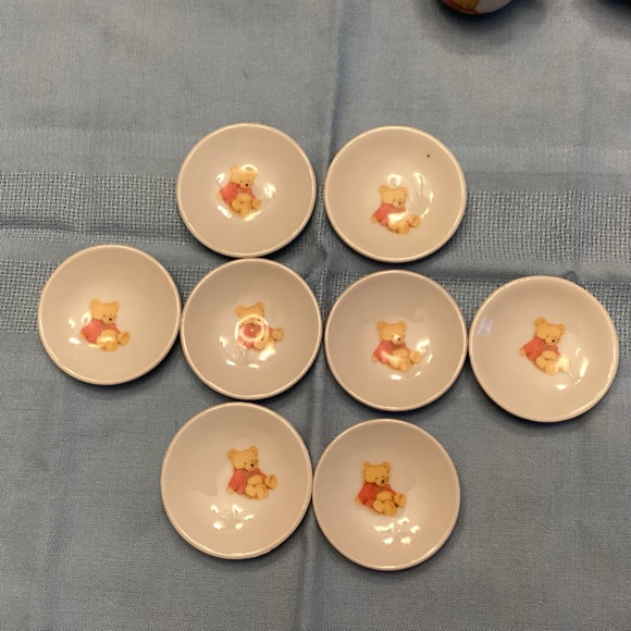 Source Unknown | Toys | Vintage Childs Porcelain Teddy Bear Tea Set ...